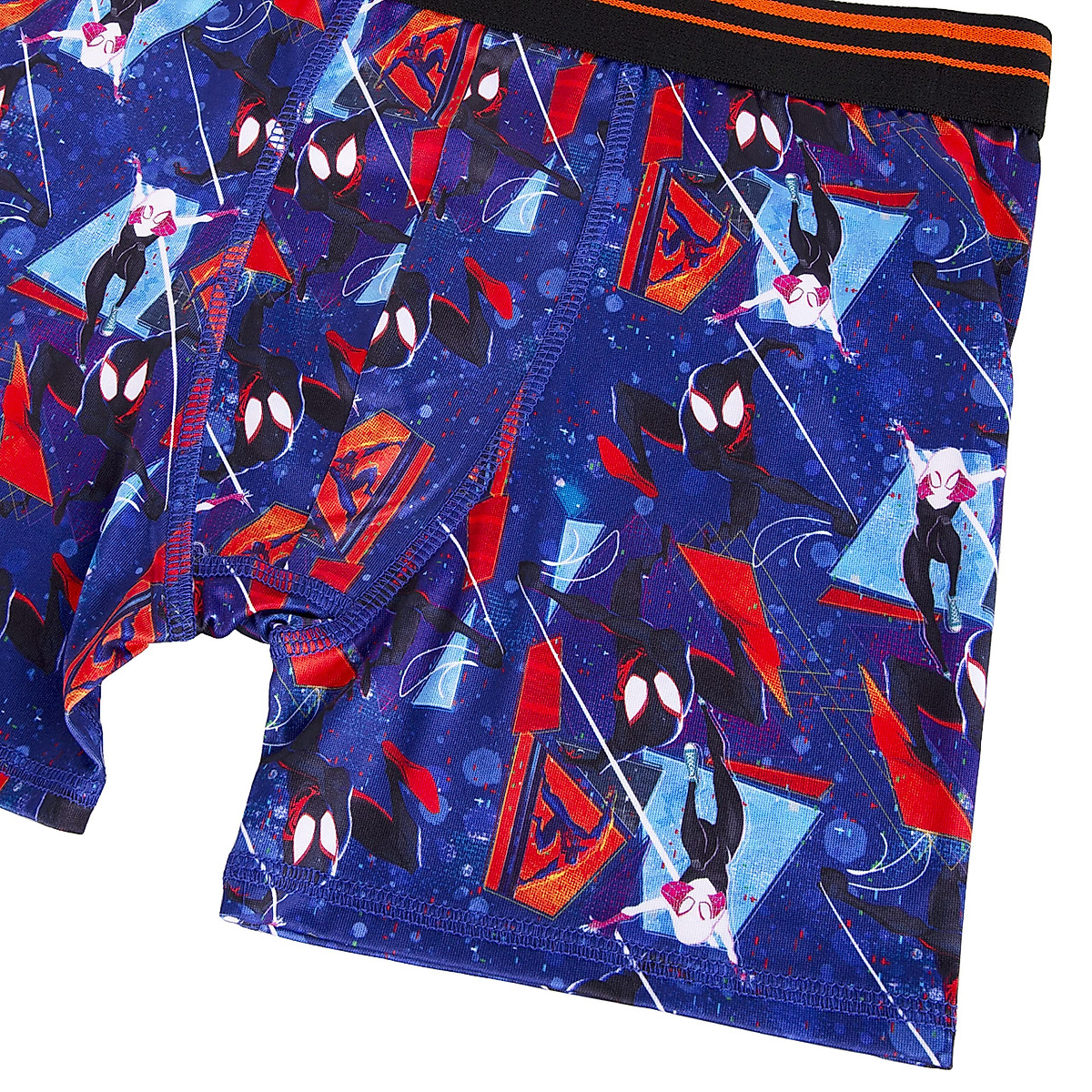 Spiderman Boys Multipacks with Multiple Print Choices Available in Sizes 4, 6, 8, 10, and 12, 7-Pack Athletic Boxer Brief_Spiderverse