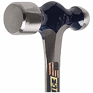 Estwing Ball Peen Hammer - 16 oz Metalworking Tool with Forged Steel Construction &amp; Shock Reduction Grip - E3-16BP , Blue