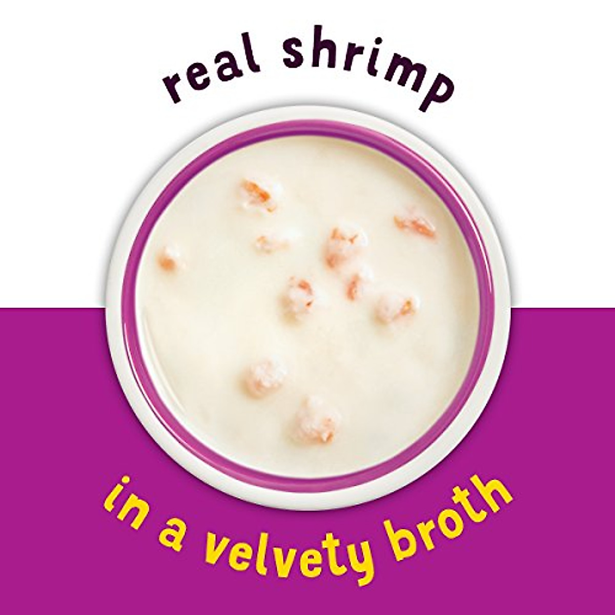 Purina Friskies Natural, Grain Free Wet Cat Food Lickable Cat Treats, Lil' Soups With Shrimp in Chicken Broth - (8) 1.2 Oz. Cups