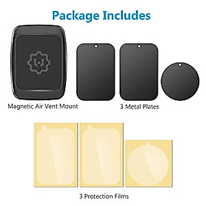 WixGear Magnetic Phone Car Mount, Universal Twist-Lock Air Vent Magnetic Car Phone Mount Holder, Phone Holder for Car Compatible with Cell Phones with Swift-Snap