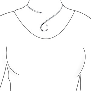 Simple Fine Modern Choker V Swirl Ball Shape Geometric Collar Statement Necklace For Women .925 Silver Sterling