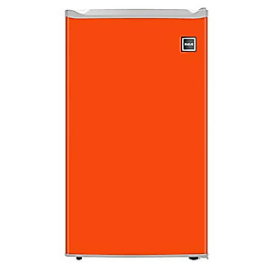 ARCTIC CHEF Mini Refrigerator-Freezer Compartment-Adjustable Thermostat Control-Reversible Doors-Ideal for Dorm, Office, RV, Garage, Apartment-ORANGE, 3.2 CU.FT