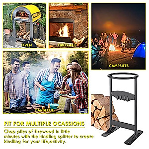 SHARPAI Kindling Splitter for Wood, Large Cast Iron Wood Splitter Hand Cutter Kindling Racker Manual Log Splitter Wedge for Campsite & Home