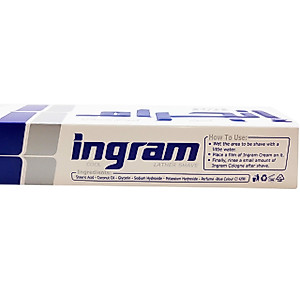 Ingram Cool Lather Shave Cream Tube 60 gm Men Toiletries Smoothing Shaving Skin (1 Pack / 60 gm)