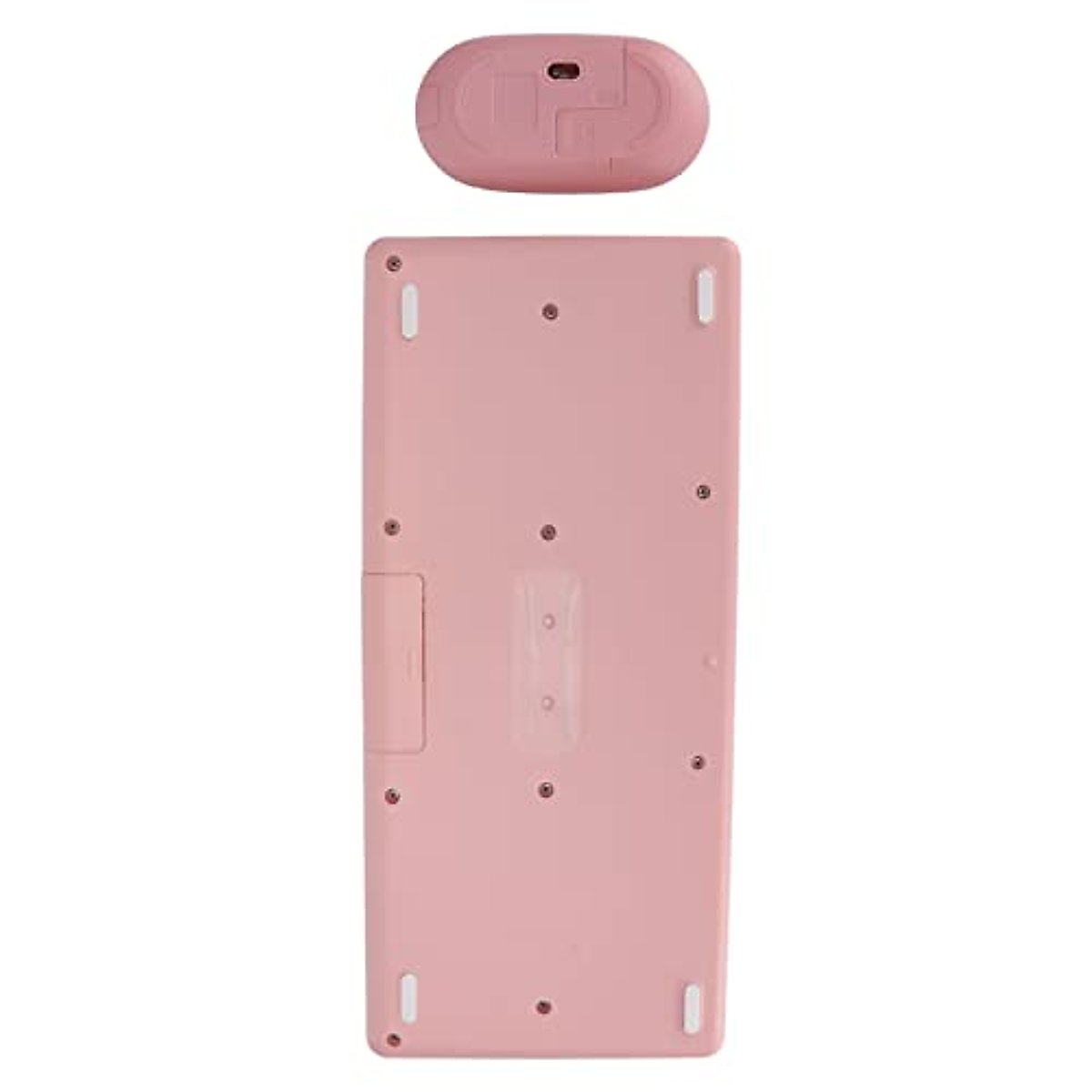 01 02 015 Gaming Keyboard Mouse, Wireless Light Quiet 86 Keys Save Space Keyboard Mouse Combo for Home for PC for Office(Pink Mixed Color)