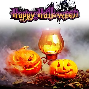 Halloween Mist Maker, Halloween LED Ultrasonic Mister Fogger with Light Witch Cauldron Diffuser Fog Machine Atomizer Bowl Terrarium High Output Humidifier Water Vaporizer with Splash Guard Float Disc