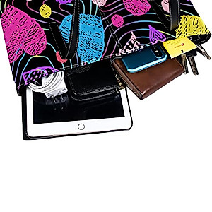 Valentine's Day Heart Leather Tote Shoulder Bag for Women Satchel Handbag