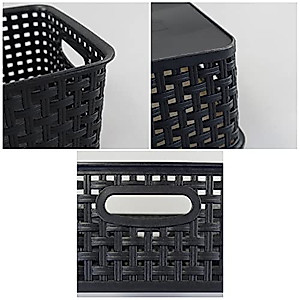 Parlynies 6-Pack Organization Baskets, Plastic Storage Basket Set, T