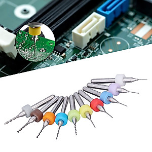10Pcs Mini Drill Bit, Tungsten Carbide Micro Drill Bits Set for Industry Print Circuit Board Jewelry CNC Engraving