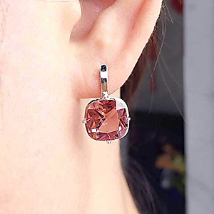 Bansriracha Elegant Zultanite Earring Sterling 925 Silver Cushion 10MM Created Sultanite Fine Jewelry Women Wedding Party Gift