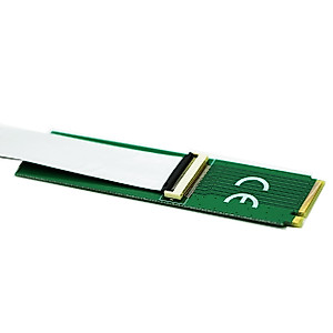 Sintech M.2 NGFF Key M to PCIe 4X SSD Adapter Card,Nvme to PCI-e 3.0 PCI-Express 16X Riser Extension Cable 20cms for Graphics Card