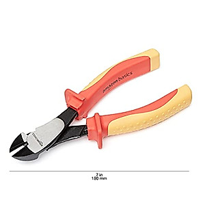 Amazon Basics 1000 Volt VDE Insulated High Leverage Diagonal Cutters, 7-inch