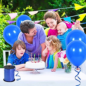 TONIFUL 500 Yards Curling Ribbon-Balloon Ribbon-Balloon String for Art&Craft Decor,Gift Wrapping,Ribbons and Bows for Christmas New Year Birthday Gifts (Blue)