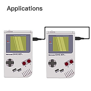 GBA Link Cable, 2 Player Link Cable Connect Cord GBA Connection Line for Nintendo Gameboy Advance SP/Gameboy Advance, 3.9ft