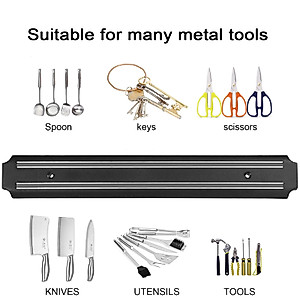 Magnetic Knife Holder for Wall 2-Piece 15 Inch Knife Magnetic Strip, Magnetic Knife Strip, Multipurpose Knife Magnetic Holder, Knife Rack, Magnetic Tool Holder
