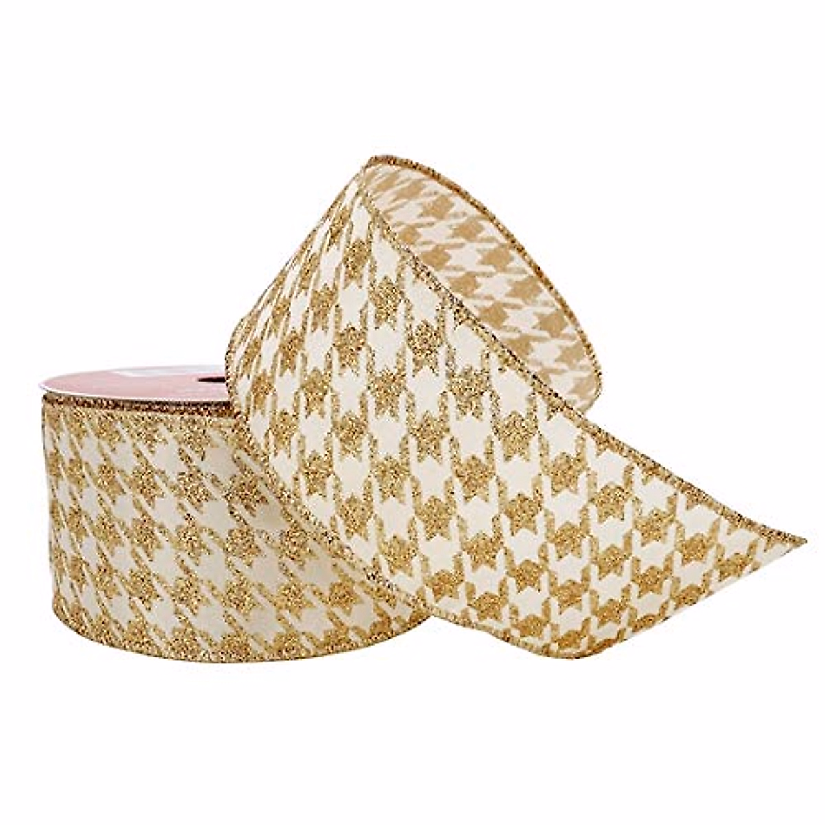 2.5" Taffeta Wired Houndstooth Ribbon by Celebrate It Christmas