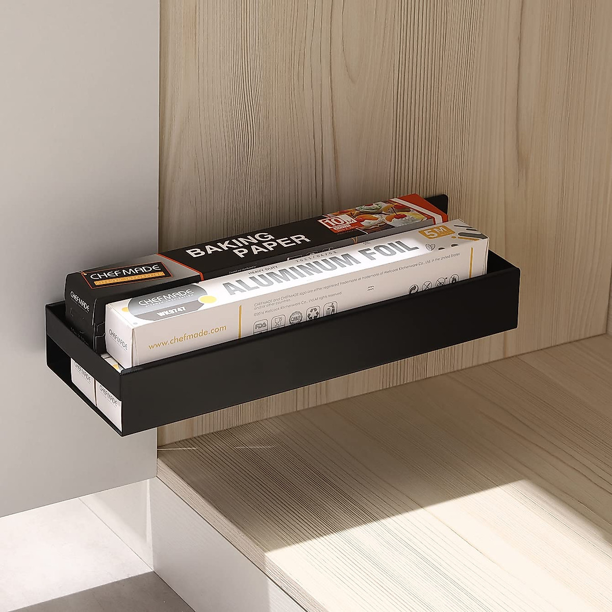 KES Under Sink Organizer for Kitchen Narrow Places, Pull Out Cabinet Organizer Under Sink Storage, Bathroom Organizer Under Sink Matte Black, KPO502A-BK