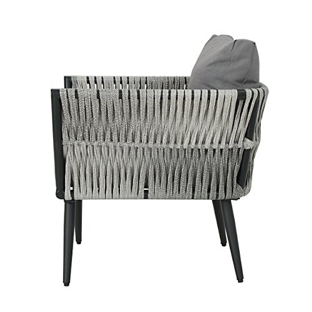 Christopher Knight Home Weber Outdoor Wicker Club Chairs (Set of 2), Light Dark Gray