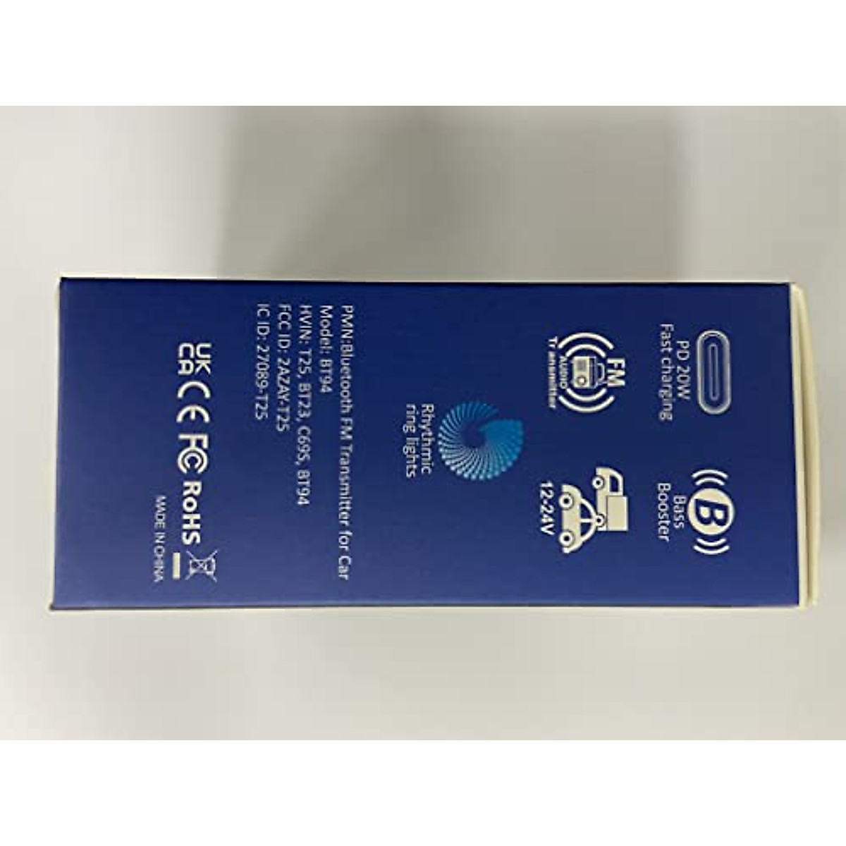 LENCENT Car FM Transmitter, Wireless Bluetooth 5.1 Radio Adapter Car Kit with Big Button, Type C PD 20W and QC3.0 18W Car Fast Charger, Bass Lossless Hi-Fi Sound Music Streaming, Wireless Call