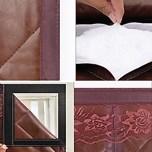 Magnetic Thermal Insulated Door Curtain, Winter Cotton Door Curtain Weatherproof, Door Soundproofing Insulation Cold Protection for Keeping Warm in Winter, for Living Room Garage Front Door Patio ( Co