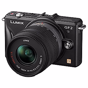 Panasonic Lumix DMC-GF2 12 MP Micro Four-Thirds Mirrorless Digital Camera with 3.0-Inch Touch-Screen LCD and 14-42mm Lens (Black)