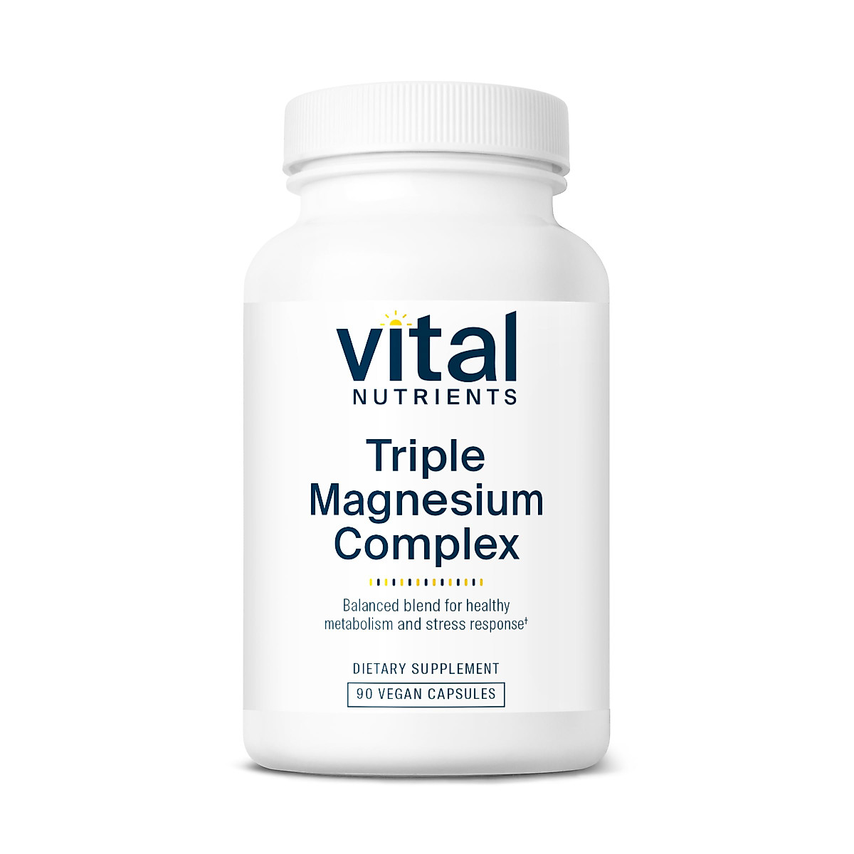 Vital Nutrients Triple Magnesium Complex Supplement | Vegan Magnesium Glycinate, Malate & Oxide 250mg | Easily Absorbed Magnesium Supplement for Stress, Muscle, Heart, Bone Support | 90 Capsules