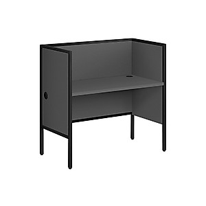 Monarch Specialties I 7734 Office Cubicle, 48" L, Desk, Work, Commercial Grade, Grey Laminate, Black Metal