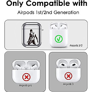 Grtcopan Cute AirPod 2nd 1st Case Cover with Keychain Pendant Silicone Soft Shell Soccer Athlete Theme Designed Compatible with AirPods 2/1 Case