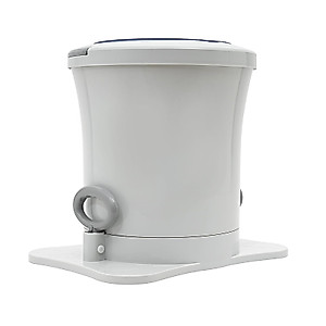 HinLIaDa Mini Manual Dehydrator Washing Machine,Portable Foot Operated Non-Electric Dehydrator, Compact Washer Spin Dryer for Baby Clothes, Underwear or Small Items, Apartment, Dorm, Camping (White)