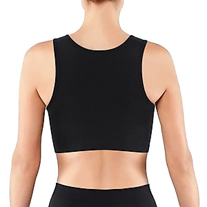 LEINIDINA Chest Binder for Transgender FTM LGBT Tomboy Tops Women Breathable Binder Bra Tank Tops Elastic Black