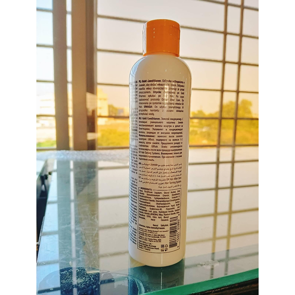 GK HAIR Global Keratin Gold Conditioner (8.5 Fl Oz/250ml) Hair Moisturizing Shine and Protection With Argan Oil, Shea Butter, Natural Oils All Hair Types