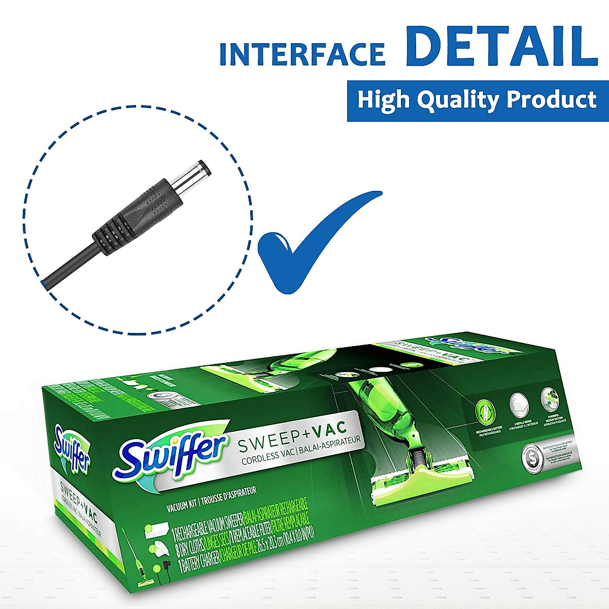 PKPOWER 9V AC Adapter Power Supply for Emerson 1-FS4000 1-FS4000-000 1FS4000000 Swiffer Sweeper Vacuum Power Supply Cord