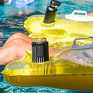 American Flag Skinny Can Cooler for Slim Beer & Hard Seltzer Cans | 12oz Stainless Steel Insulated Tall Can Cooler – Gifts for Veterans