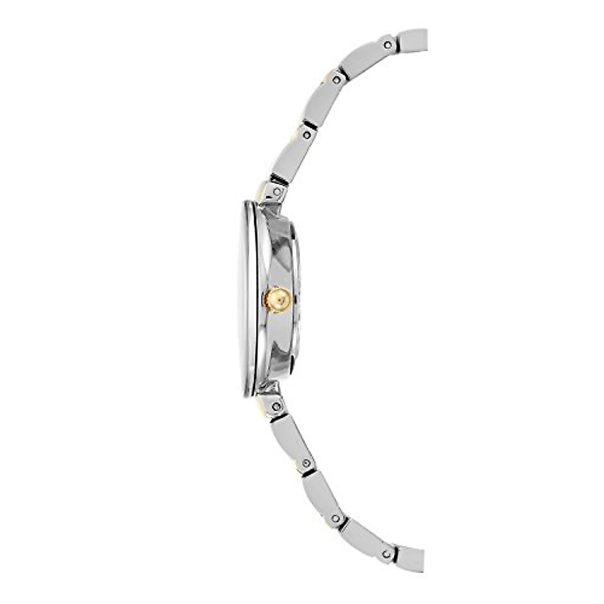 Anne Klein Women's AK/2435SVTT Diamond-Accented Two-Tone Bracelet Watch