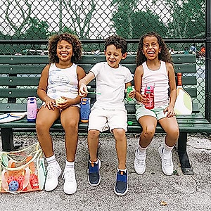 ZULU Kids Flex 12oz Stainless Steel Insulated Water Bottle with Silicone Spout, Leak-Proof Locking Flip Lid and Soft Touch Carry Loop for School Backpack, Lunchbox, and Outdoor Sports, Superhero