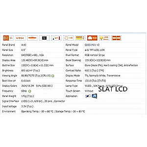 AUO 6.5 Inch LCD Panel G065VN01 V2 with Full kit of Driver Board, Sunlight Readable