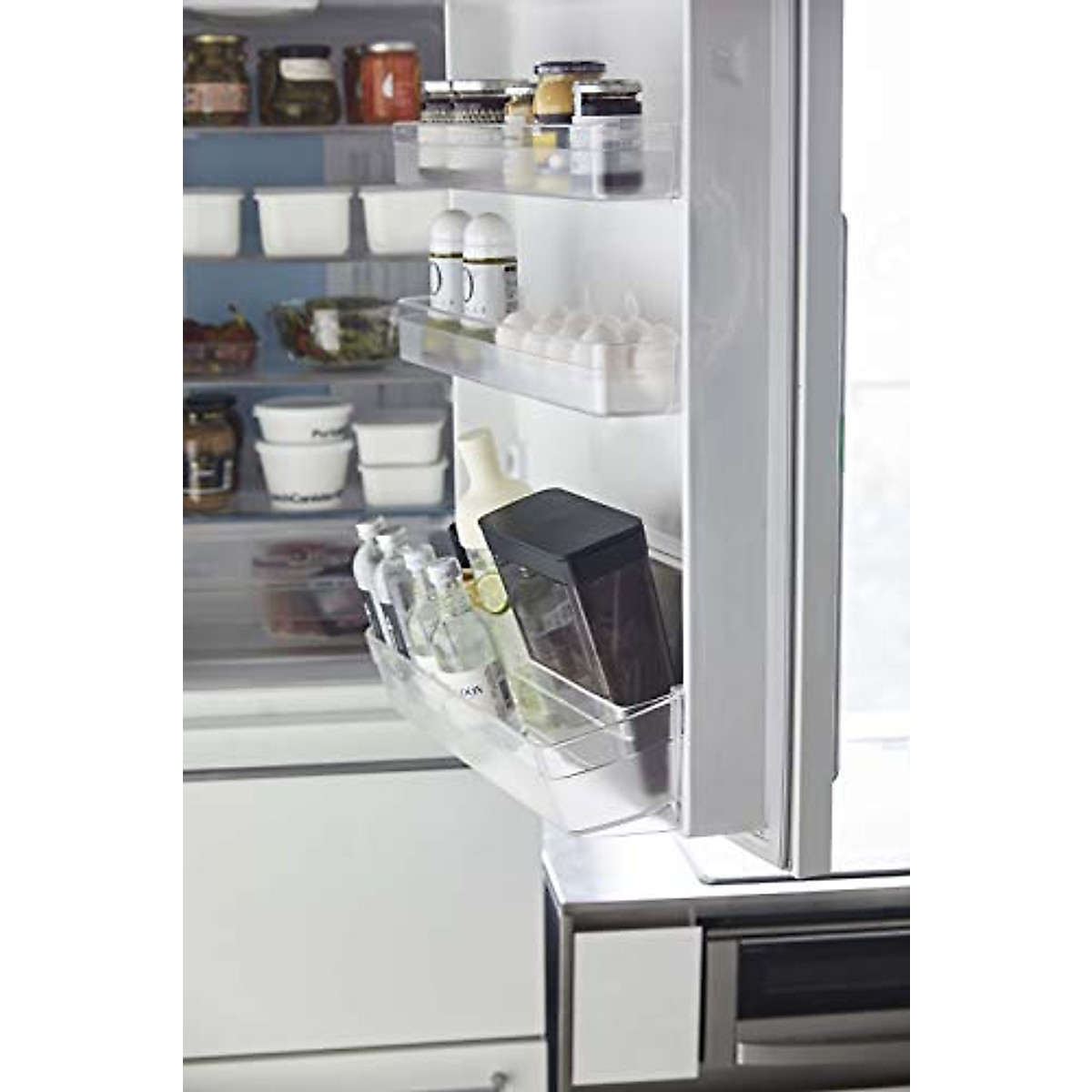 Yamazaki Home Tower Airtight Dry Food Storage Container With Sliding Lid | Kitchen & Pantry Organization | Cereal, Grains, Pasta, And Flour - Abs Plastic - 9.5 Cups, 2.3 Liters