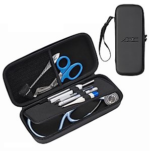 ADC Medic Case/Medical Every-Day Instrument Carry/Fits Adscope Cardiology Stethoscopes and Comparable Models with Room for Instruments and Accessories, Case Only, Large, Black