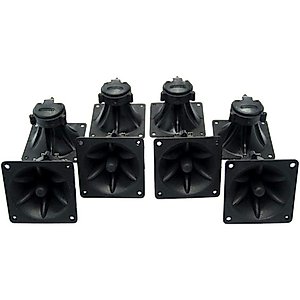 Nippon America 4 Pair of 3.25" x 3.25" Piezo Tweeter Element DJ Speaker Car Audio Square Single Super Horn NTX-1004PZ