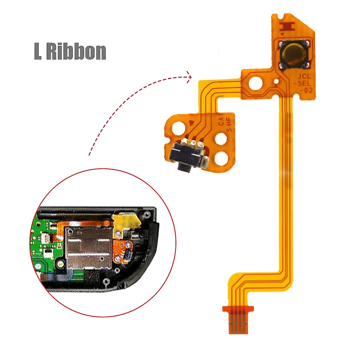 Onyehn 5in1 ZL ZR L SL SR Button Key Ribbon Flex Cable Replacement Part for Nintendo Switch NS Joy Con Controller