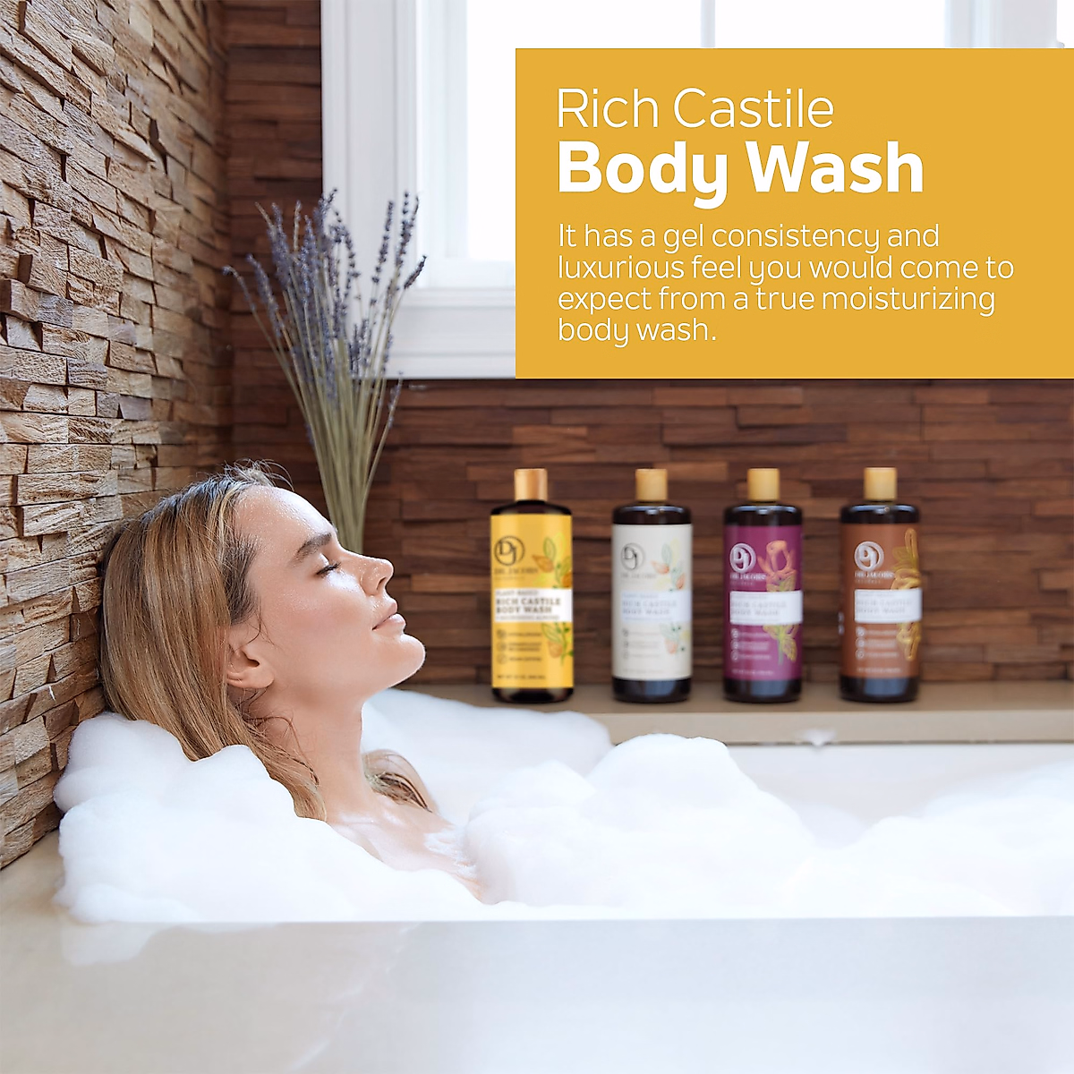 DR.JACOBS NATURALS Dr. Jacobs Naturals Pure Castile Liquid Soap - Natural Face and Body Wash, Almond Honey 32 oz.