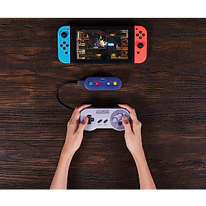 8Bitdo Gbros. Wireless Adapter for Nintendo Switch (Works with Wired GameCube & Classic Edition Controllers) - Nintendo Switch