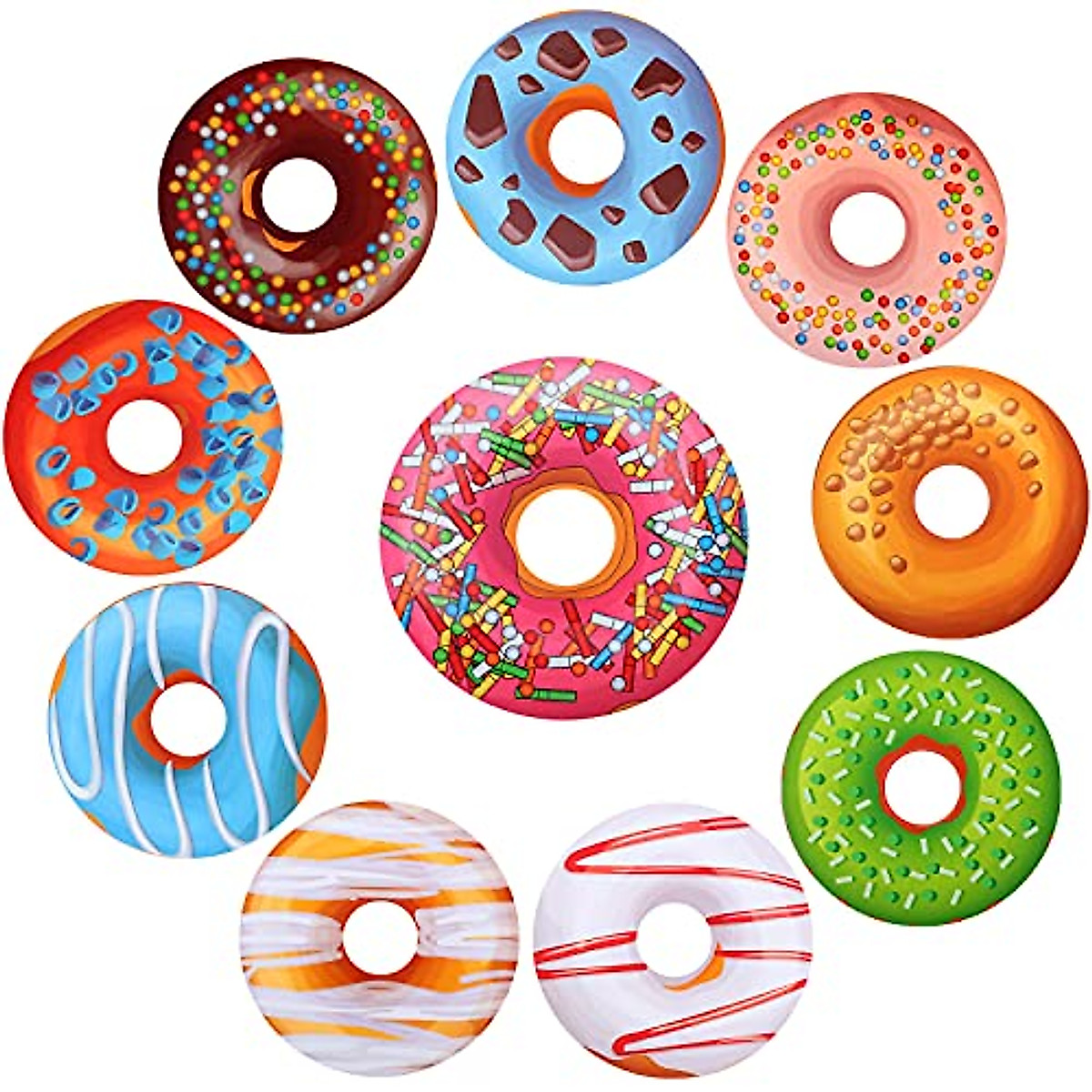Colorful Donuts Party & Classroom Decor | 50 Pieces for Fun & Learning