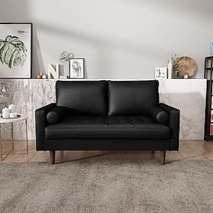 Kingway Inc Loveseat Love, 2 Seat, Black