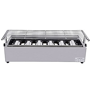 Portable Gas Grill, 6-Burner Outdoor BBQ Grill, Stainless Steel Camping Griddle Station, for Camping, Picnics & Tailgating