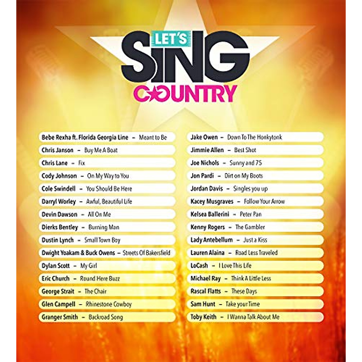 Let's Sing Country - PlayStation 4 Solo Edition