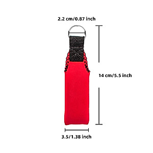 Floating Neoprene Keychain, Rectangle Buoyant Key Ring, Water Sports Keychain for Marine Boat, Fishing, Sailing, Surfing, Kayaking, Swimming, Diving, Water Sports Red