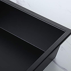 DecoMust 13.5“ X 13.5” (Inner size 12X12") Stainless Steel Shower Niche Modern and Elegant Design, Easy to Install, Perfect for Shampoo and Soap Storage (Matte Black)