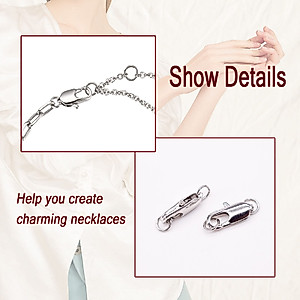 925 Sterling Silver Lobster Claw Clasp with Closed Jump Rings for Necklaces Bracelet Or Jewelry Making, Made in Italy.10mmx4mm(0.39 x 0.16 inch)