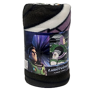 Buzz Lightyear Blanket| Buzz Lightyear Fleece Throw Bundle with Toy Story Stickers and More for Kids Toddlers Children (Buzz Toy Story Blanket) 45” x 60”